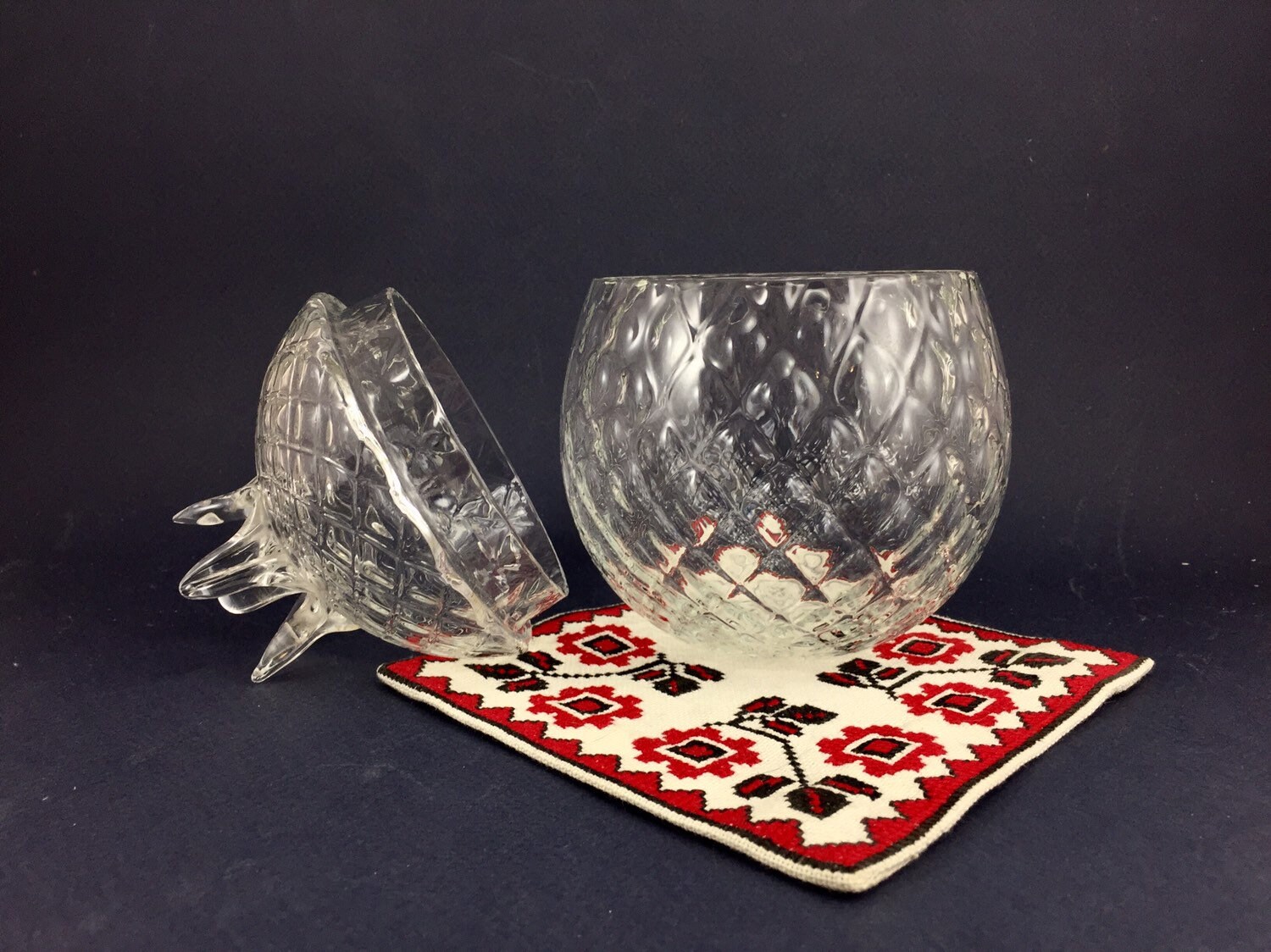 Vintage Canister Jar-soviet Carnival Glass | Etsy