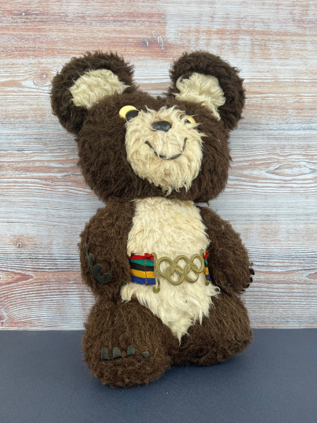 Mishka 1980 - Rare Vintage Soviet Plush Bear Toy - Moscow Olympic Games ...