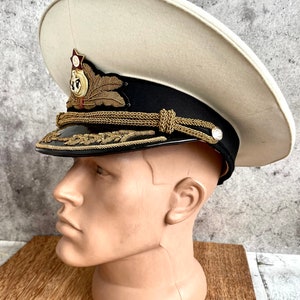 Фуражка военно-морского флота СССР - винтажная парадная командирская ...