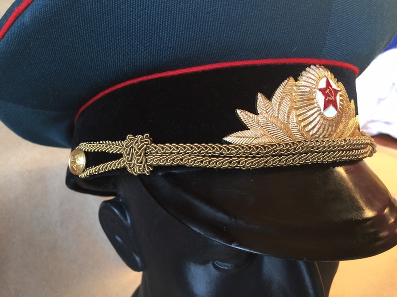 Soviet Army Cap Authentic Officers Capsize 56 US M Vintage - Etsy