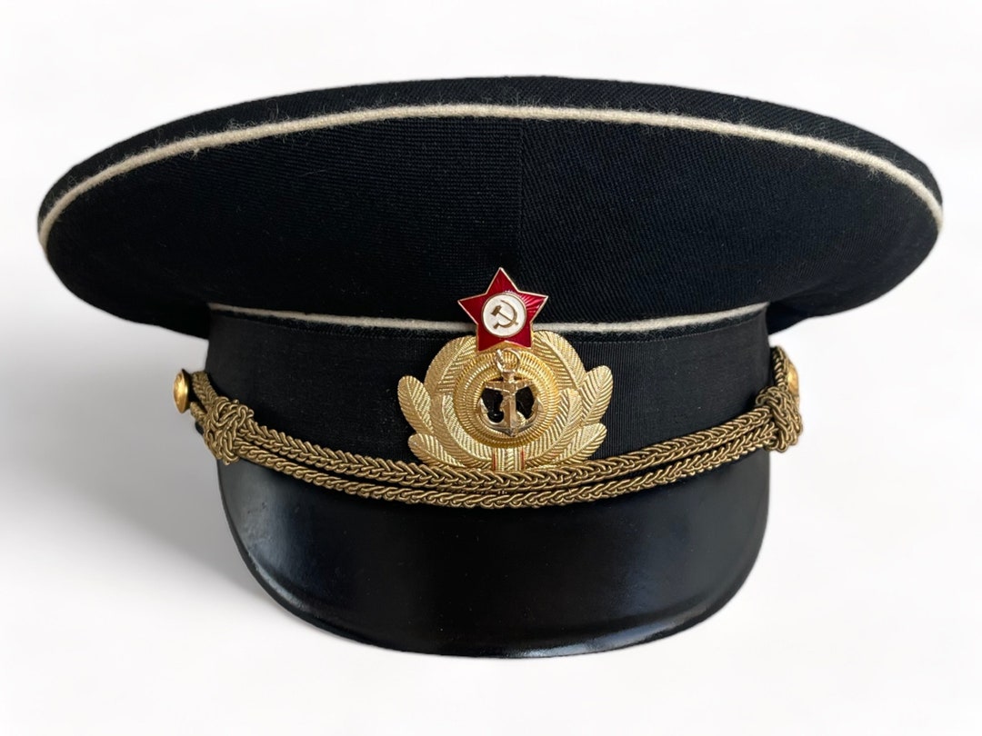 New фуражка-козырек ВМФ СССР, черная, командирская фуражка высших ...