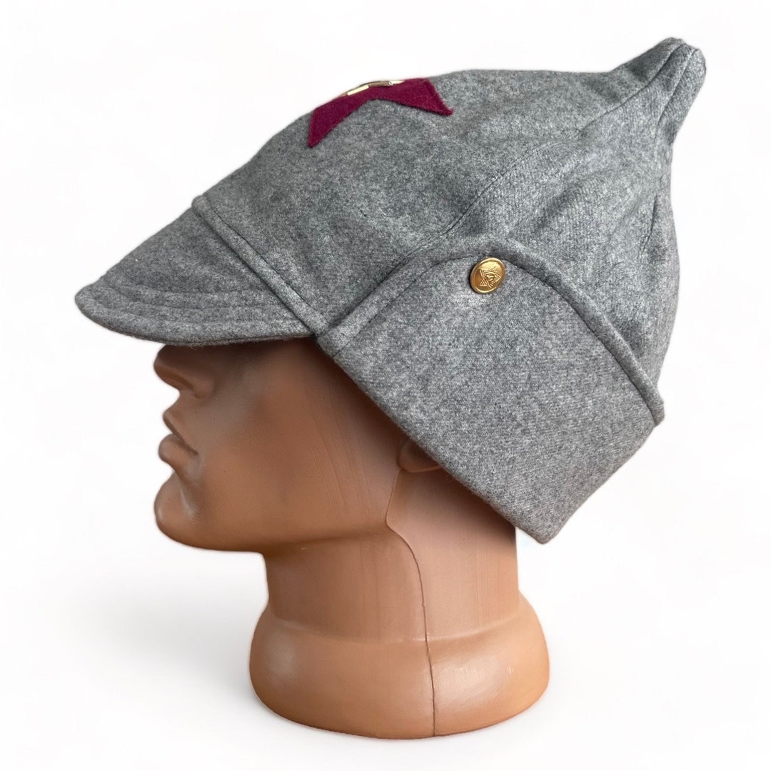 Soviet Military Cap ,,budenovka ,red Army ,USSR Gray Woolen Visor Hat ...