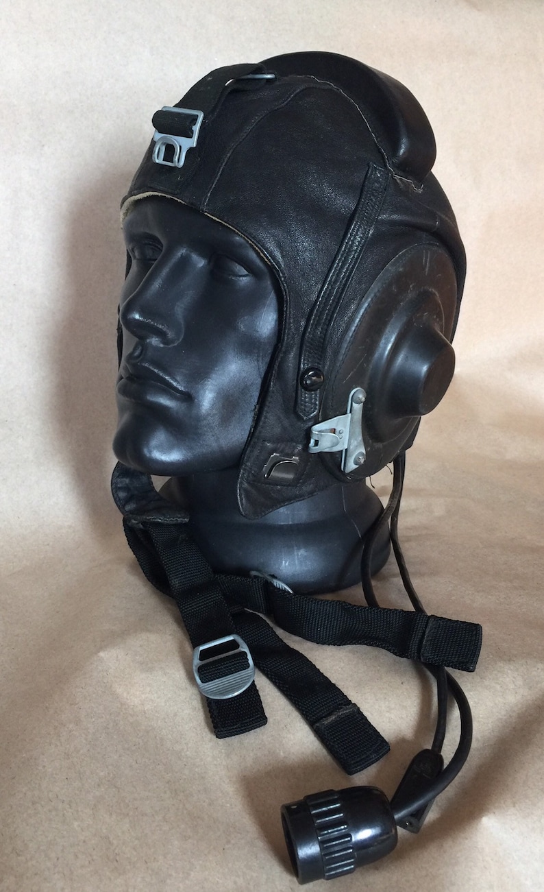 1975 Soviet Pilot Helmet vintage Pilot Helmet 59 Cm Black | Etsy