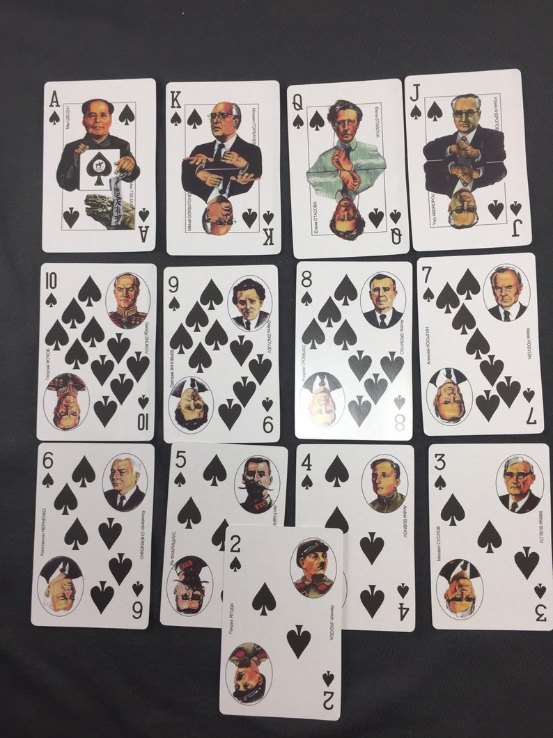Communist Icons Playing Cards – 55 Card Soviet Celebrities Leaders of ...