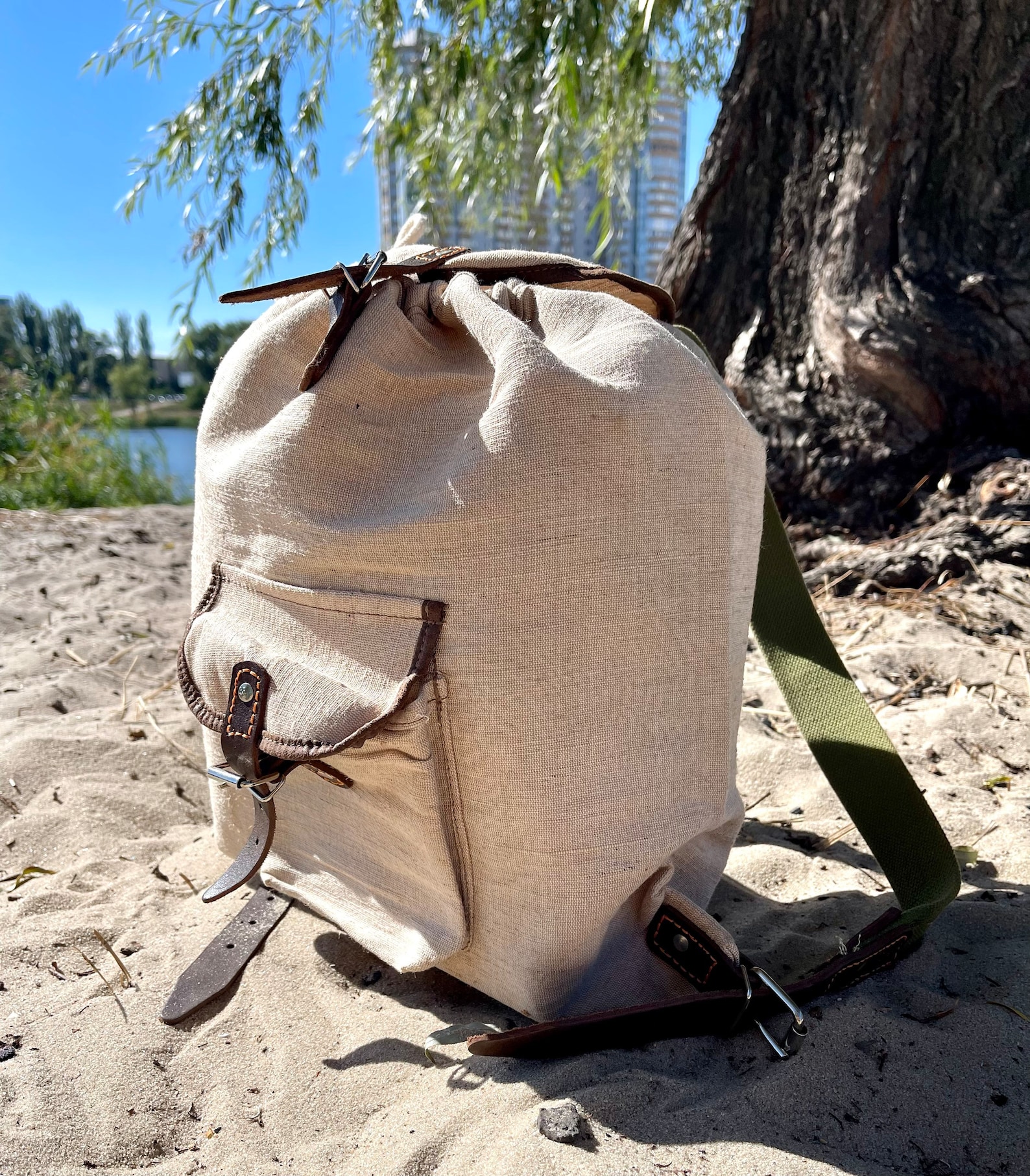 Khaki Vintage Backpack Canvas Soviet Hiking Backpack Sand - Etsy