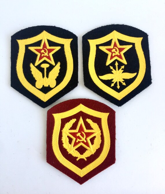 3 Vintage military patches Soviet army 80s Art & Collectibles ...