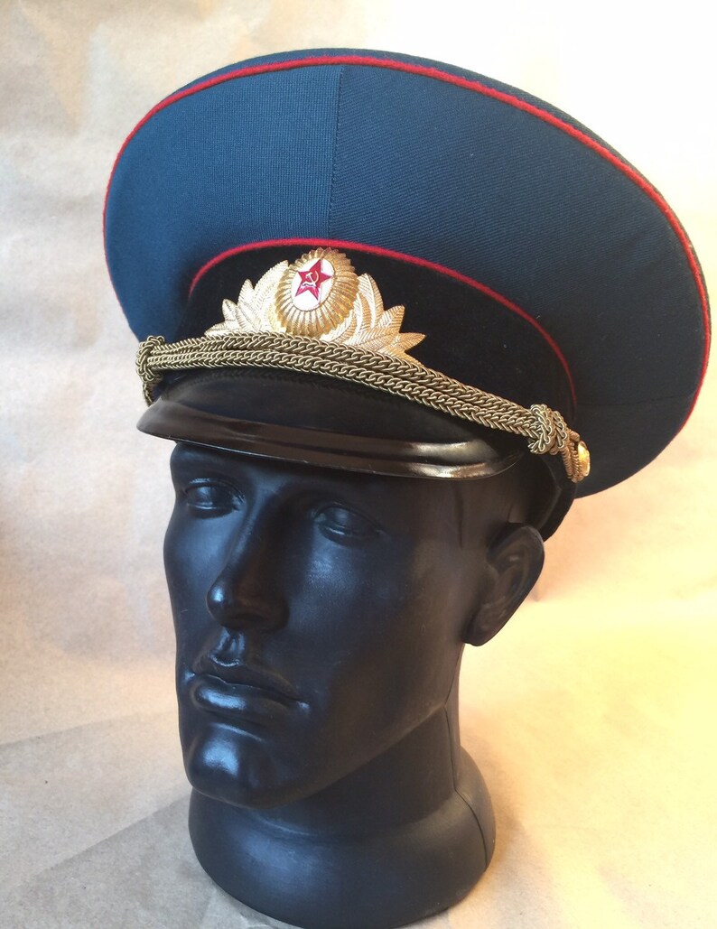 Soviet Army Cap Authentic Officers Capsize 56 US M Vintage - Etsy