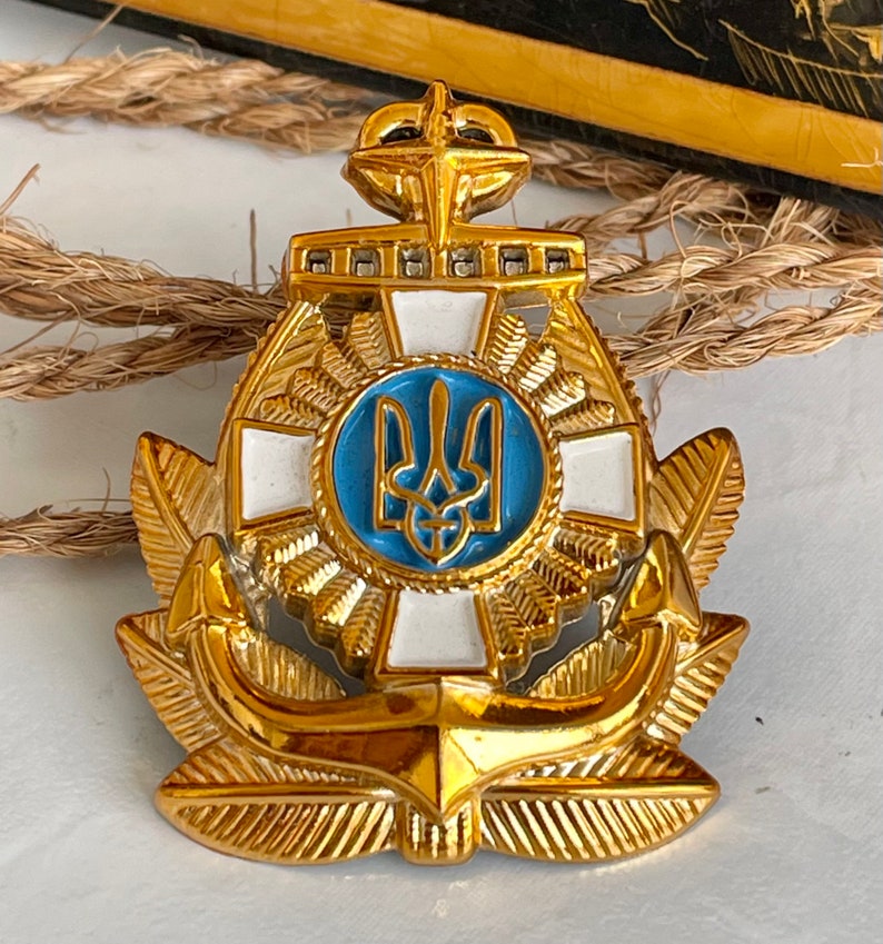 Ukrainian Military Navy Badge Hat Cap Parade Insignia Cockades Ship ...