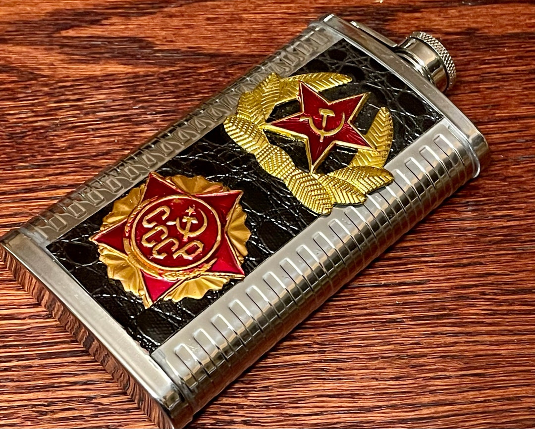 Military Stainless Flask Soviet Army Red Star Hammer and Sickle ...