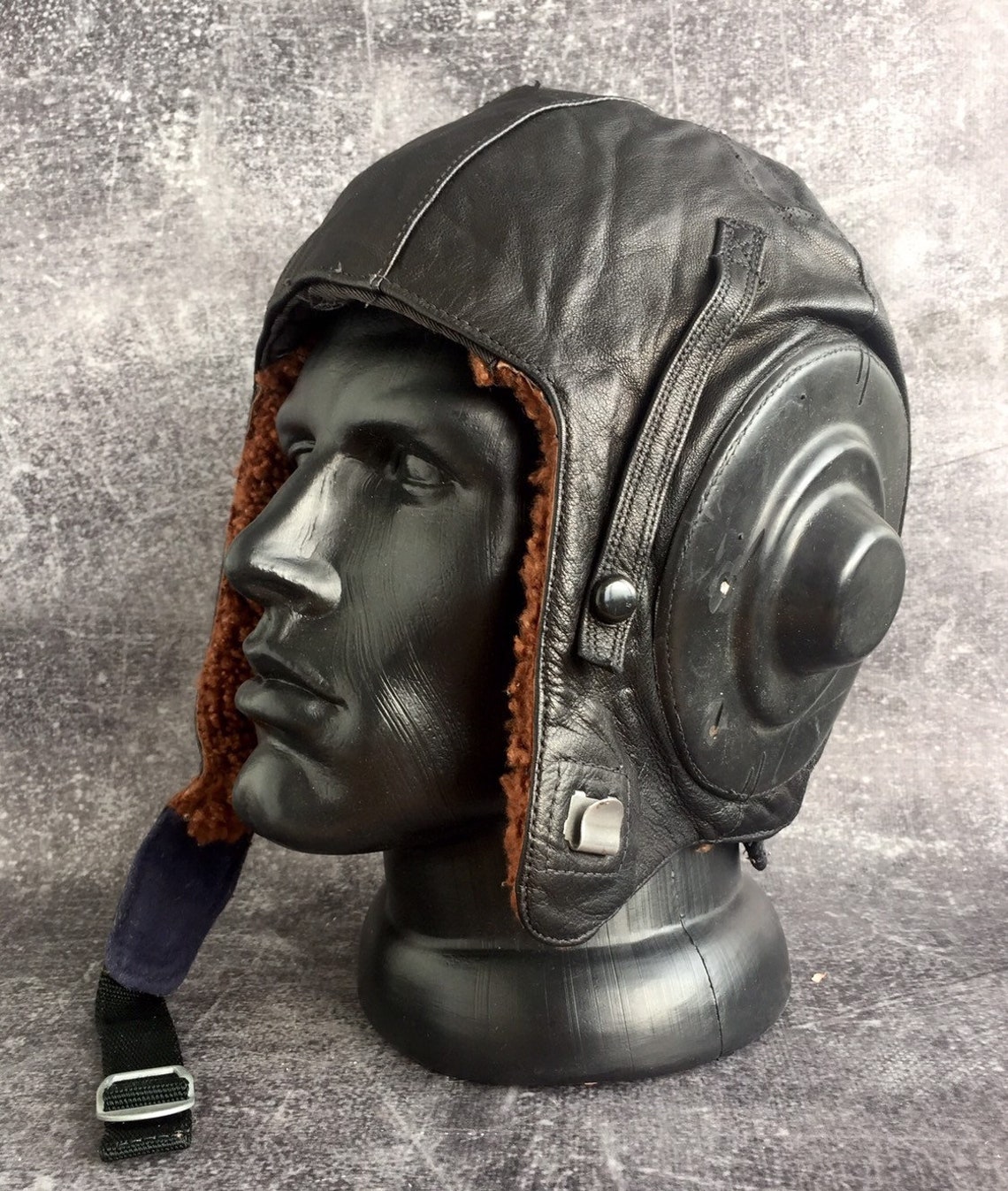 Soviet Pilot Helmet Vintage Pilot Headset Size 58 cm Black | Etsy