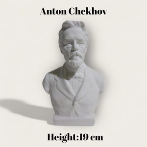 Anton Chekhov Bust Plaster White Toned Statuette 19 Cm Handcrafted - Etsy