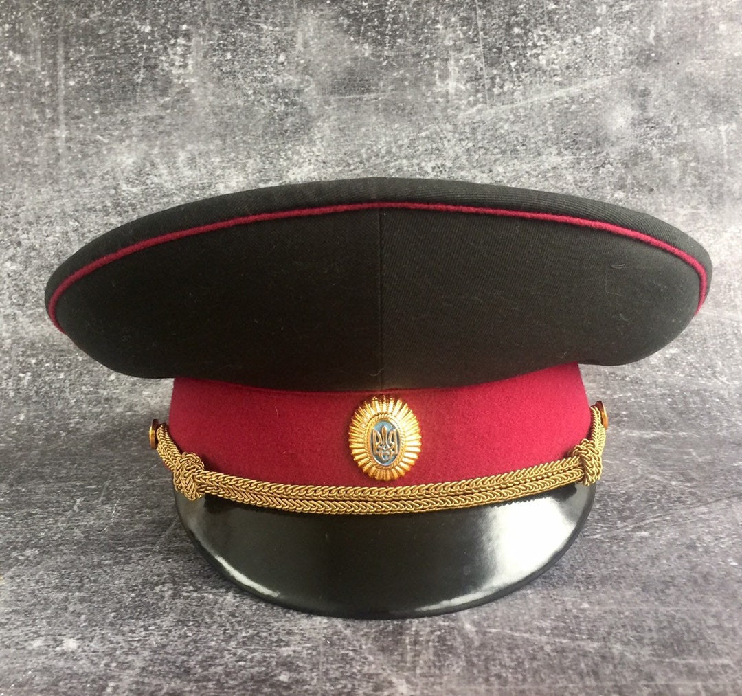 Vintage Military Cap Ukrainian Visor Cap ,army ,high Rank Officers Hat ...