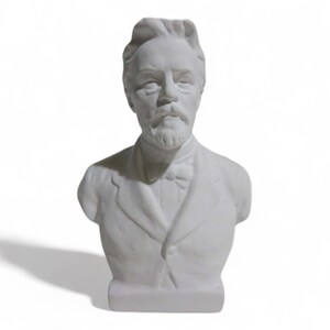 Anton Chekhov Bust Plaster White Toned Statuette 19 Cm Handcrafted - Etsy