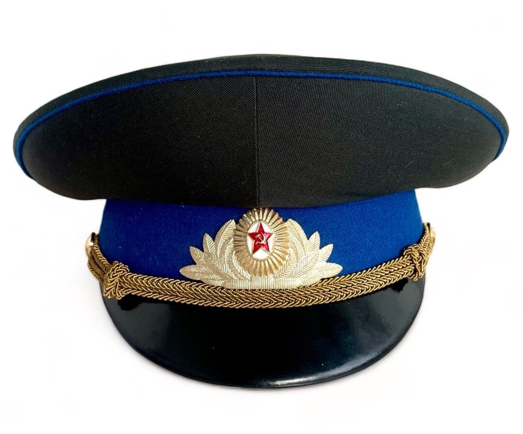 Vintage Soviet KGB Visor Cap Military High Rank Officers Army Size 52 ...