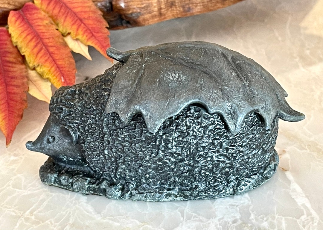 Hedgehog Soviet Russian Vintage Ashtray Metal Figurine USSR Mid Century ...