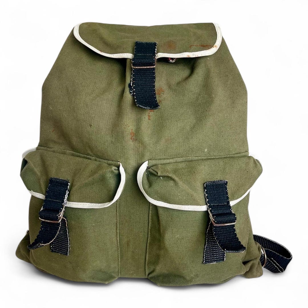 Soviet Vintage Backpack Canvas Russian Rucksack Retro Hiking & Camping ...