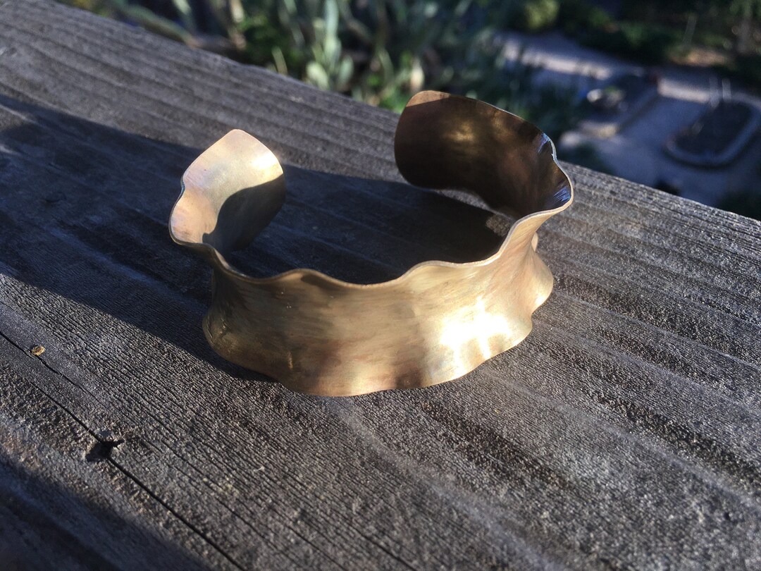 Anticlastic Ruffle Cuff (cuffle) - Brass - Etsy