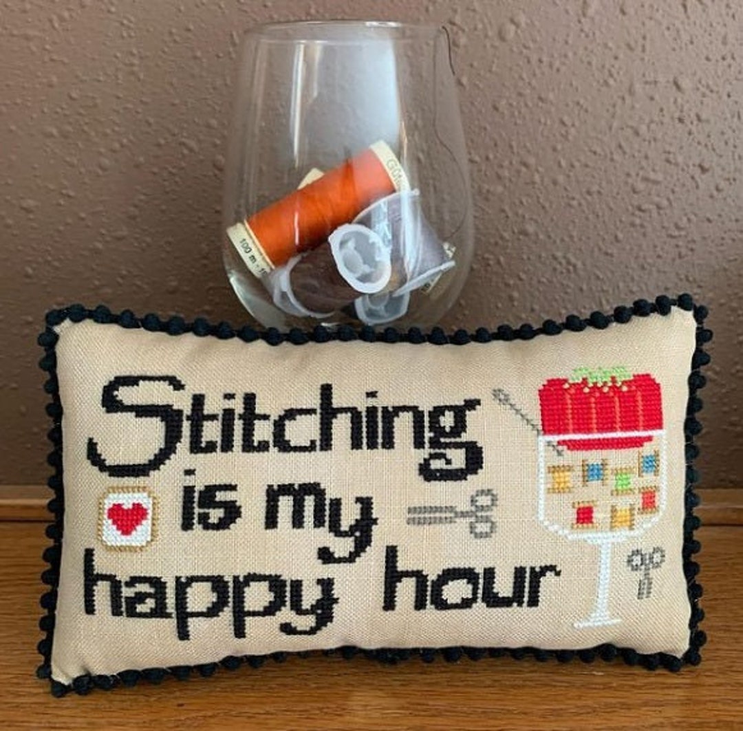 Stitching is My Happy Hour - Etsy