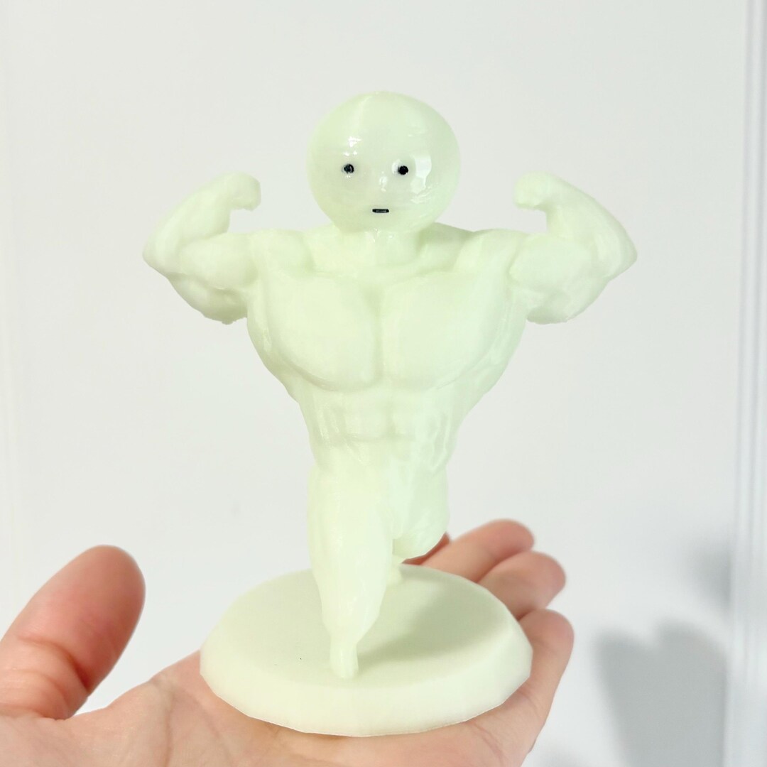 Buff Strong Smiski GLOW in the DARK Figurine | 3D Printed Funny Gifts ...