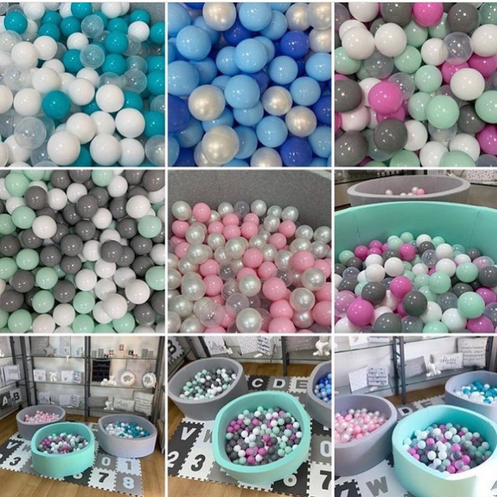 Pvc Square Ball Pool Ball Pit Kids Baby Soft Play Foam Eco and - Etsy UK
