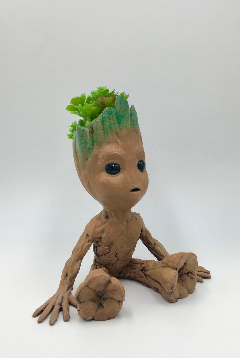 Baby Groot Planter Guardians Galaxy Marvel Succulent - Etsy