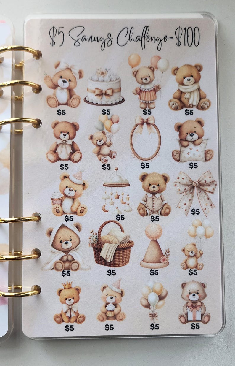 Teddy Acrylic A6 (personal Binder) - Etsy