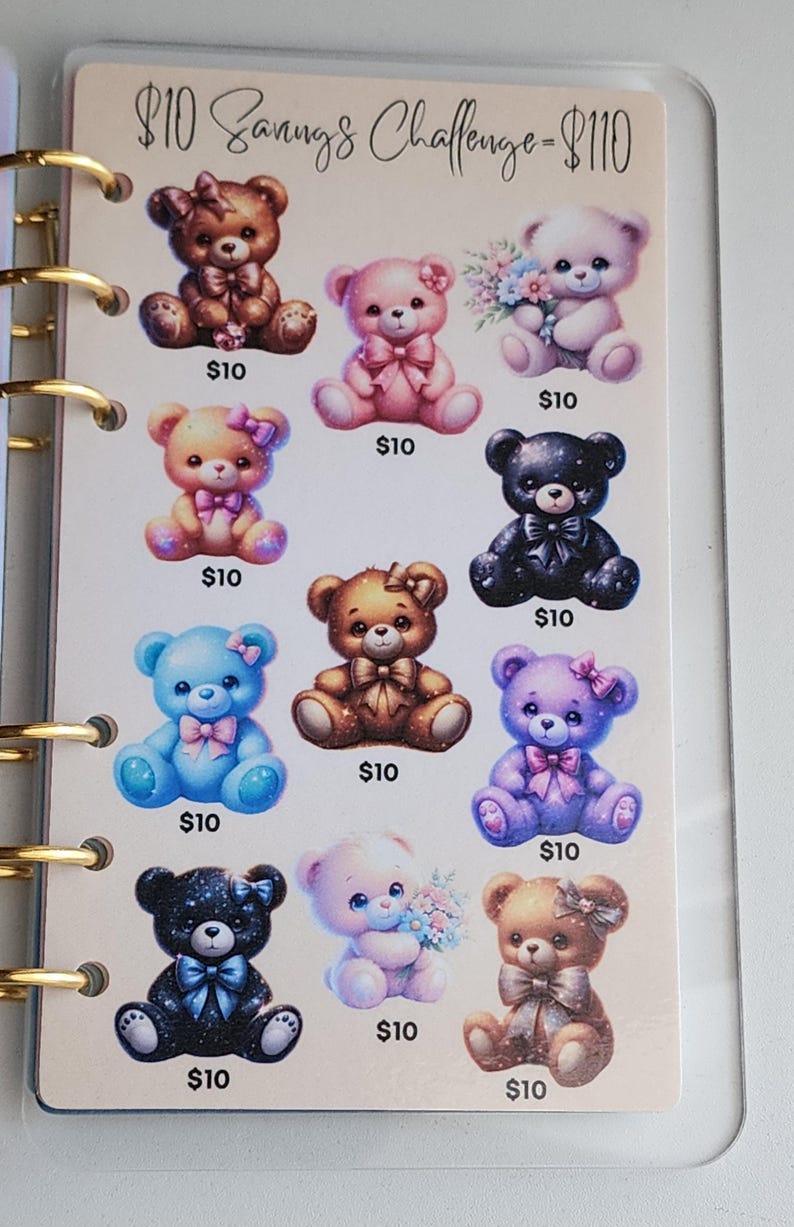 Sparkling Bears Acrylic A6 (personal Binder) - Etsy