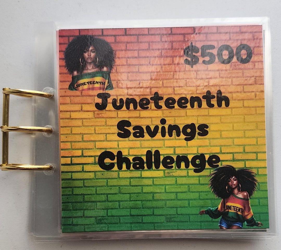 Juneteenth Savings Challenge Mini Book - Etsy