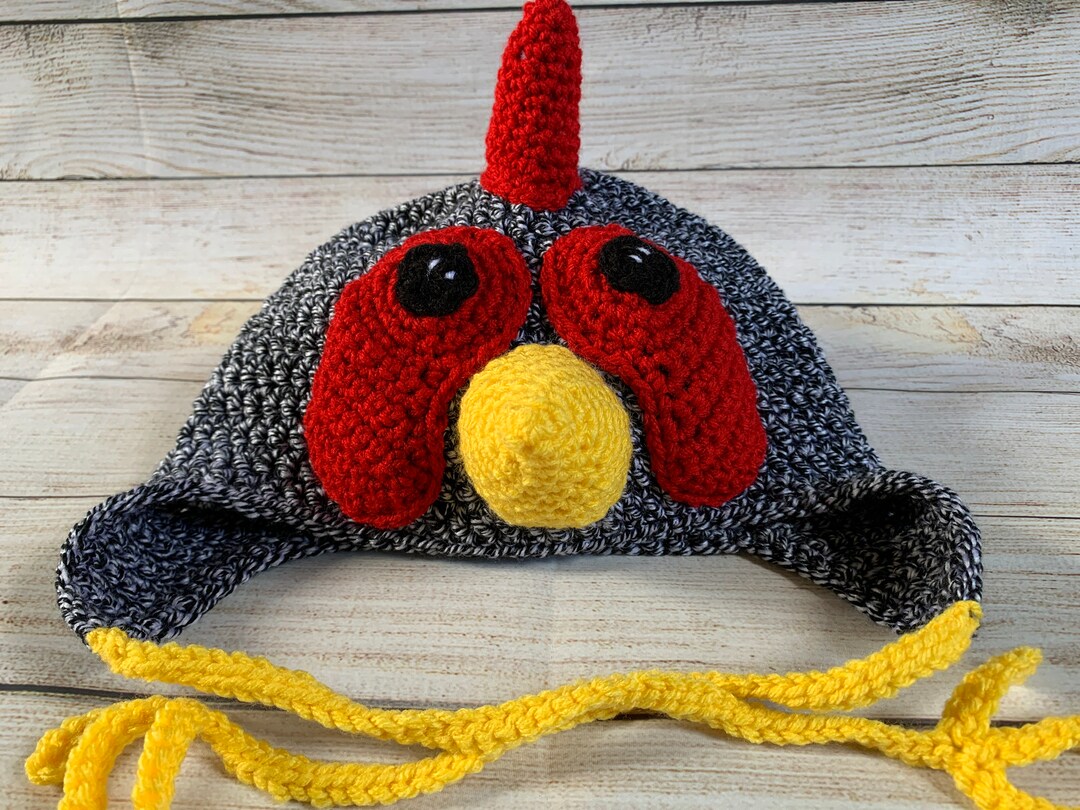Crochet Adult Chicken Hat - Etsy