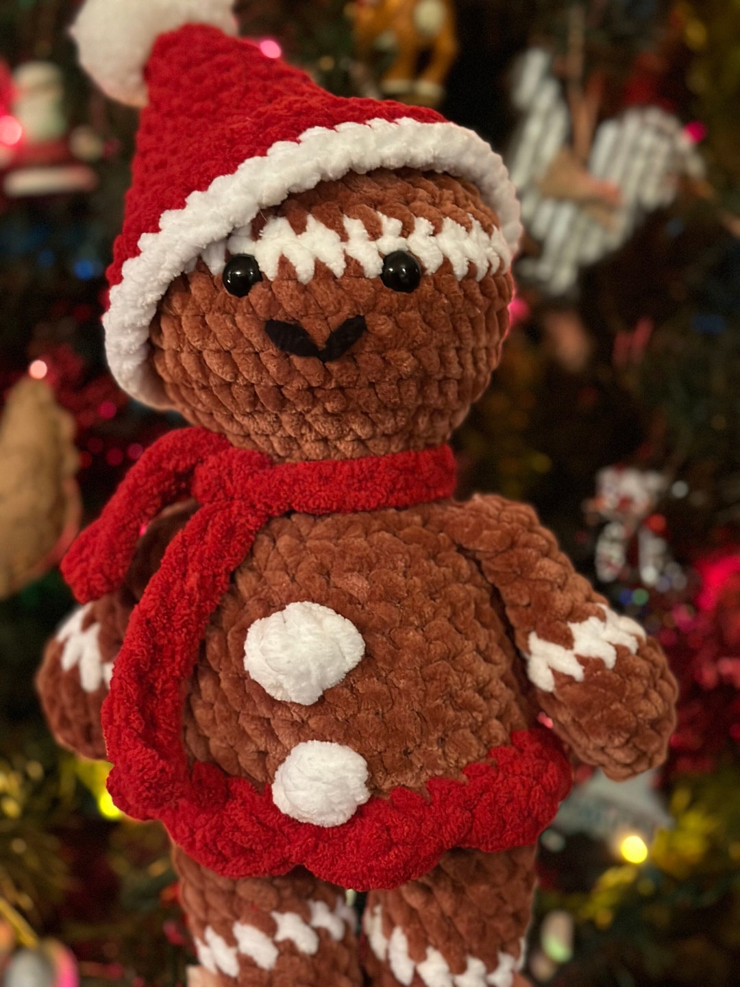 Crochet Gingerbread Girl, Gingerbread Man, Stuffie, Plushie - Etsy