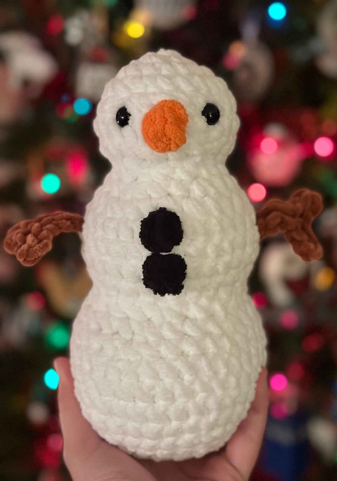 Crochet Snowman, Snowman Plushie, Snowman Stuffie, Stuffed Snowman Toy ...