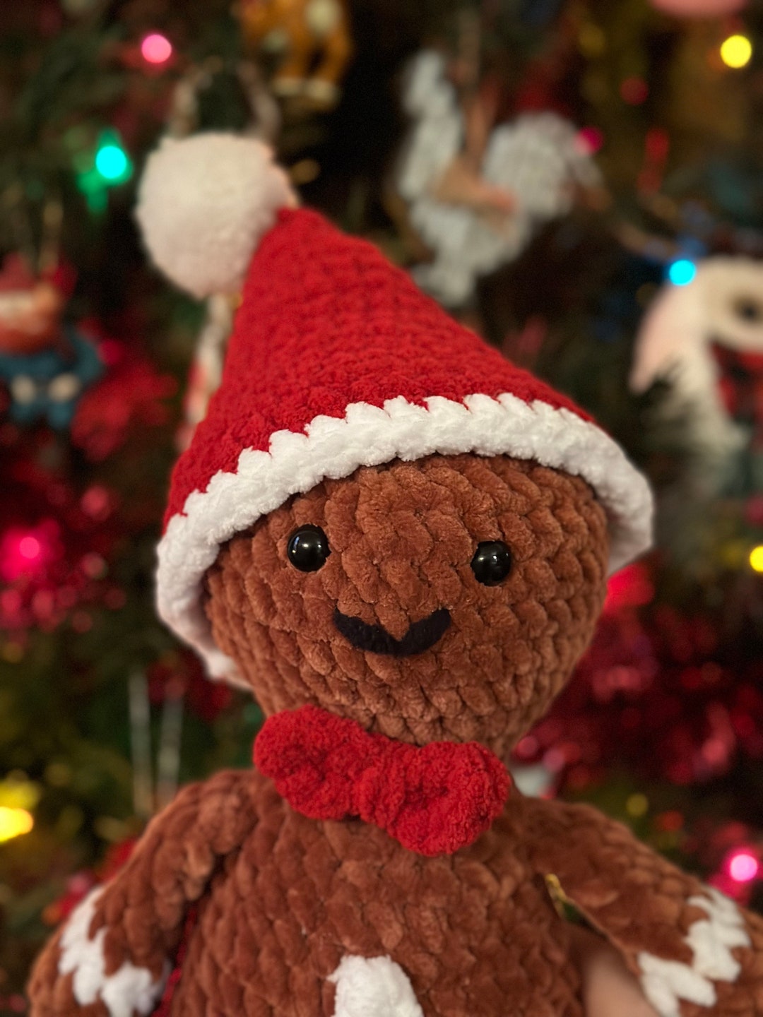 Crochet Gingerbread Man Plushie, Gingerbread Stuffie,stuffed Toy, Gift ...