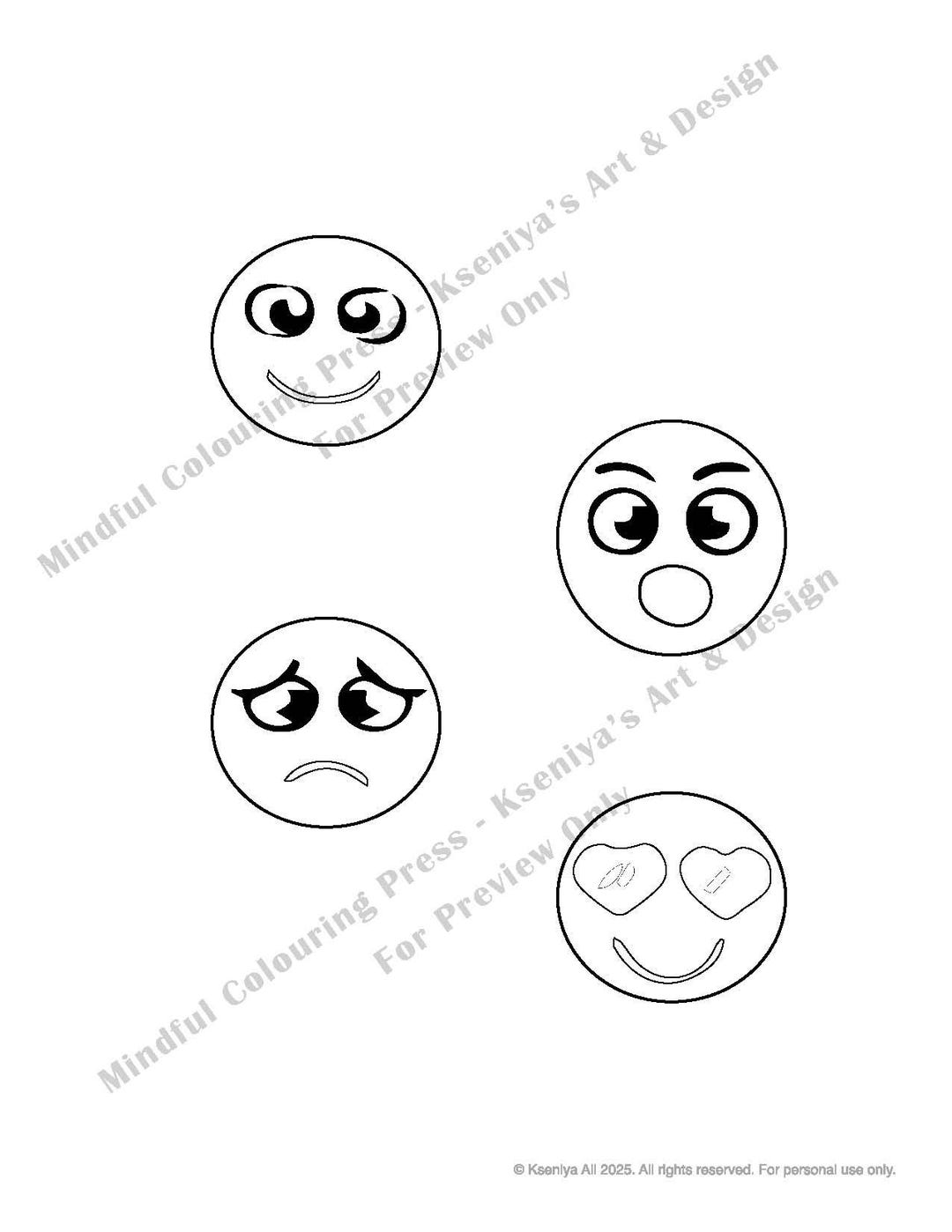 Expression and Emotion Colouring Pages - Autism and ADHD – Mindful ...