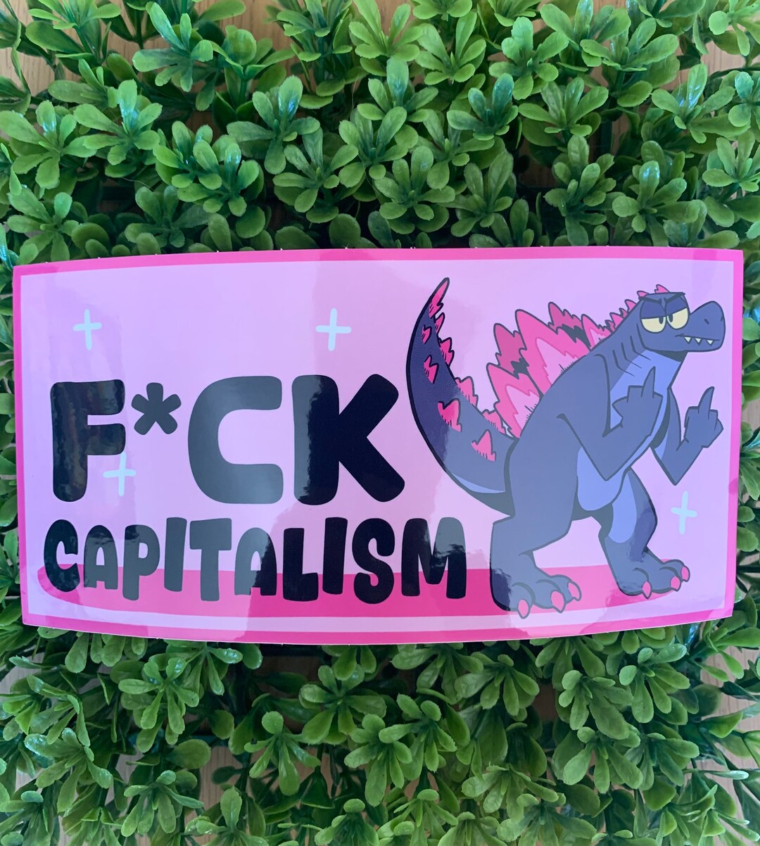 Anti Capitalism Godzilla Bumper Sticker - Etsy