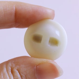 Vintage Set of 6 Decorative Buttons White and Gold / Decorative White ...