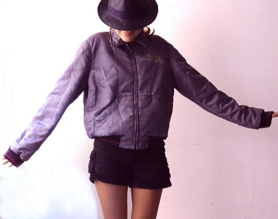 vintage GAS bomber jacket 1980's-90's, women's embroi… - Gem