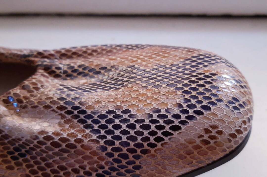 Vintage Snake Faux Leather Flat Women's Shoes - Etsy