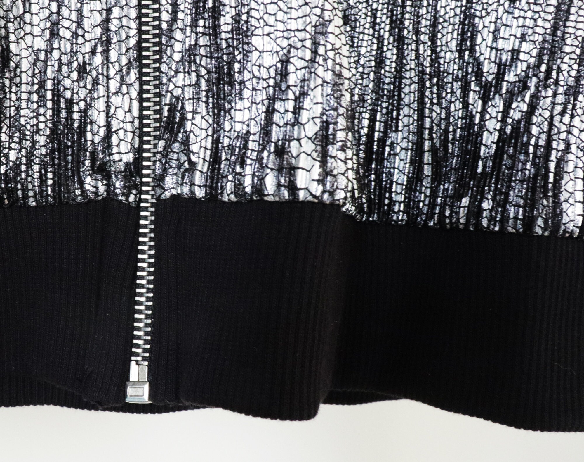 Silver Metal Bomber Women Jacket / Metallic Streetwear Jacket / Glam ...
