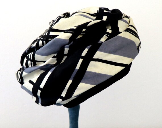 1950's Vintage Satin Beret / Midcentury Vintage Black | Etsy