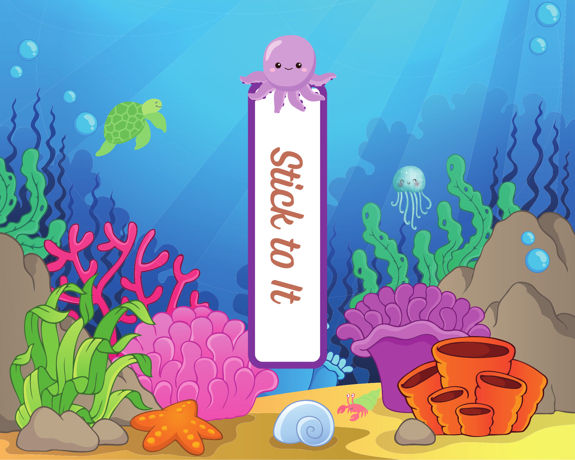 Printable Bookmarks for Kids, Under the Sea Bookmarks, Cute Printable ...