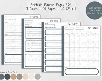 50 Pages -planner Templates Ultimate Collection, Printable Planner Set ...
