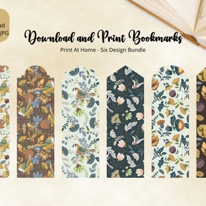 Printable Bookmarks, DIY Bookmarks, Bookmark Bundle to Print at Home ...