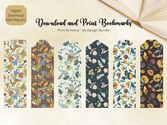 Printable Bookmarks DIY Bookmarks Bookmark Bundle to Print - Etsy