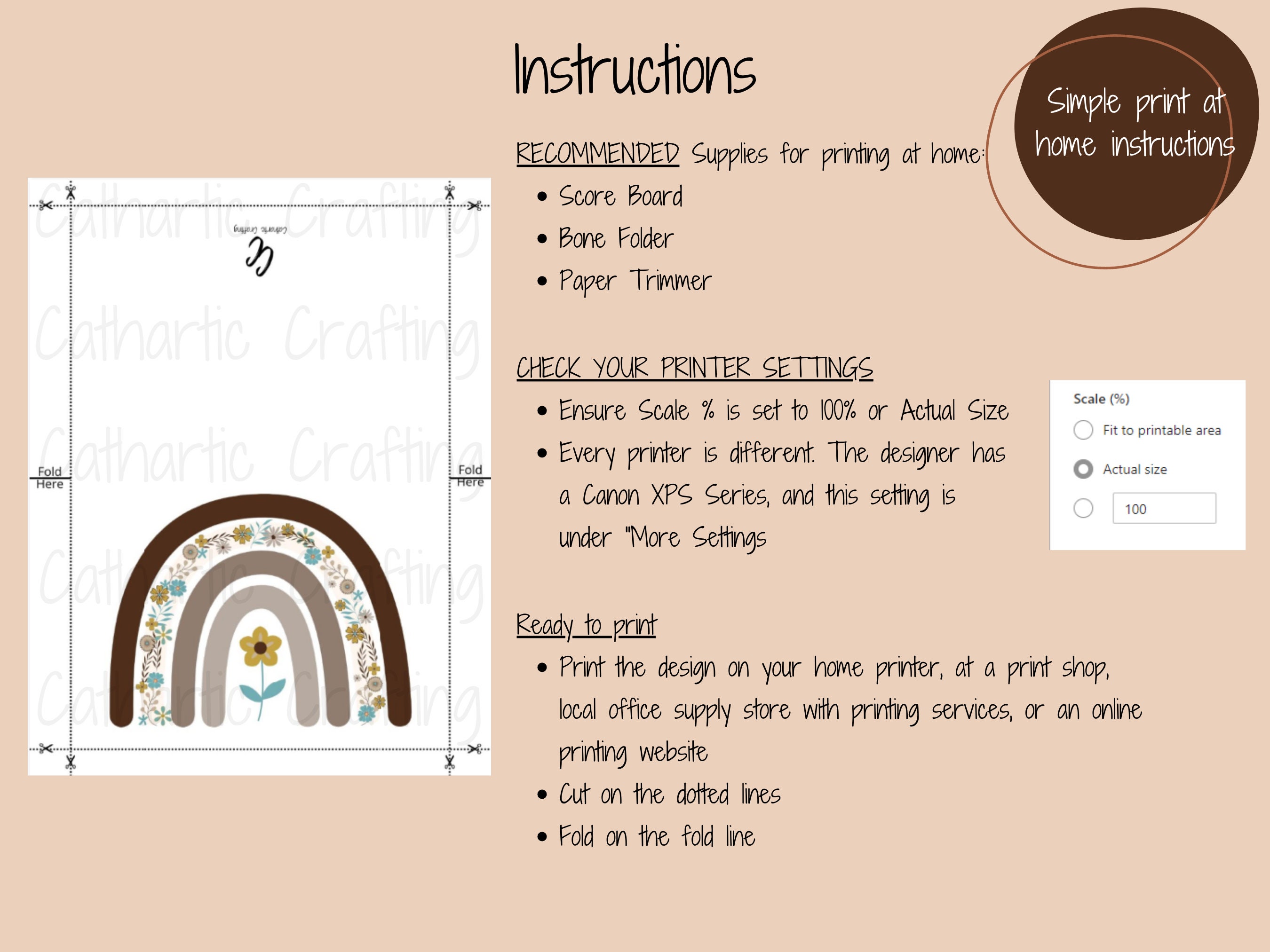 Boho Note Card Boho Rainbow Blank Note Card Printable Boho - Etsy