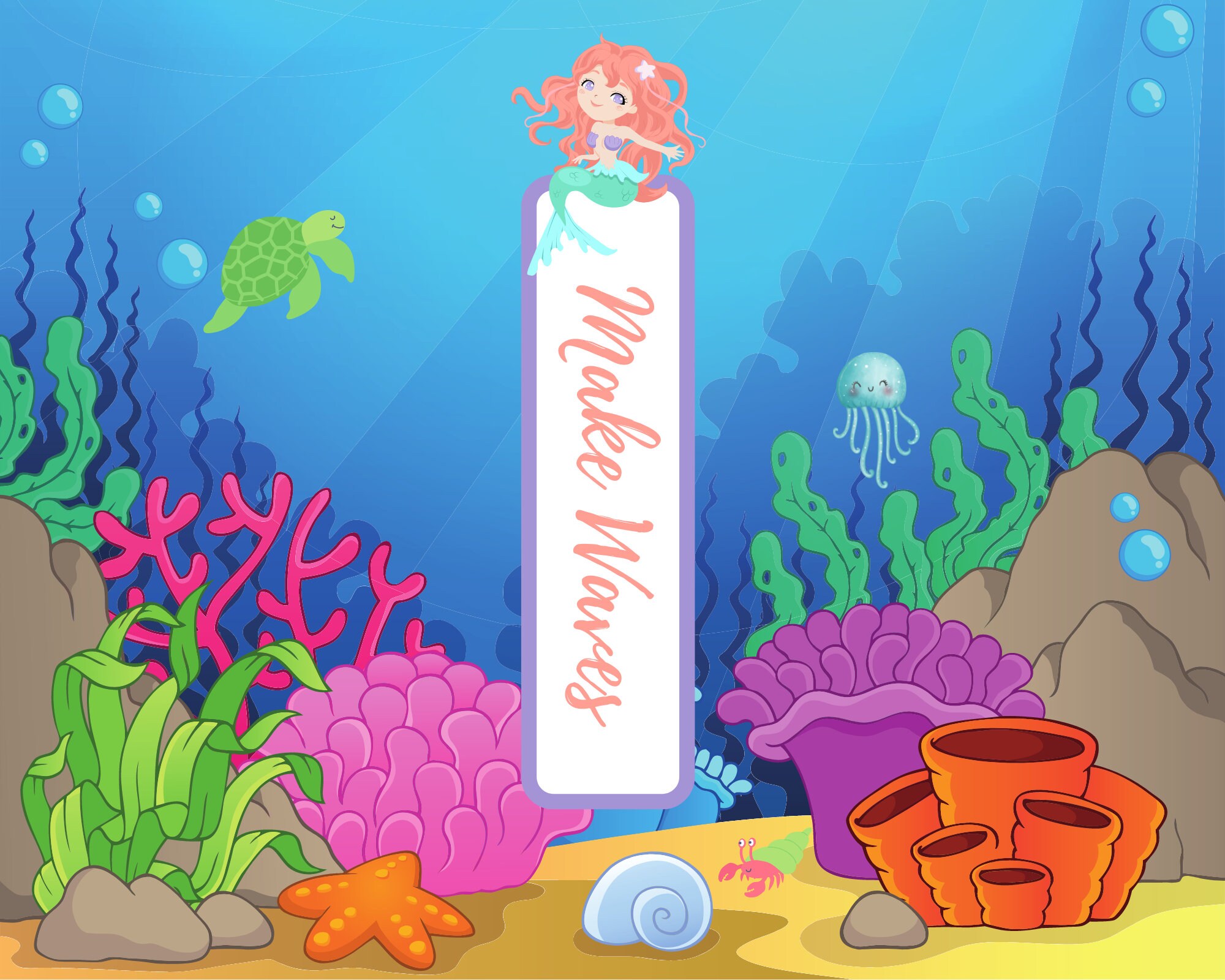 Printable Bookmarks for Kids, Under the Sea Bookmarks, Cute Printable ...