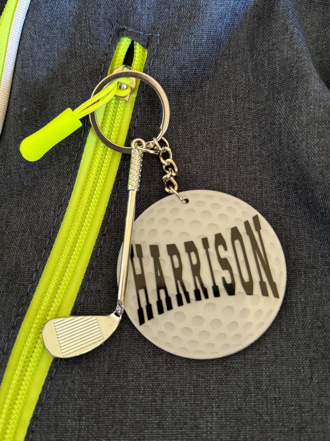 Golf Bag Name Tag, Personalized Golf Keychain, Golf Gift, Golf Tag With ...