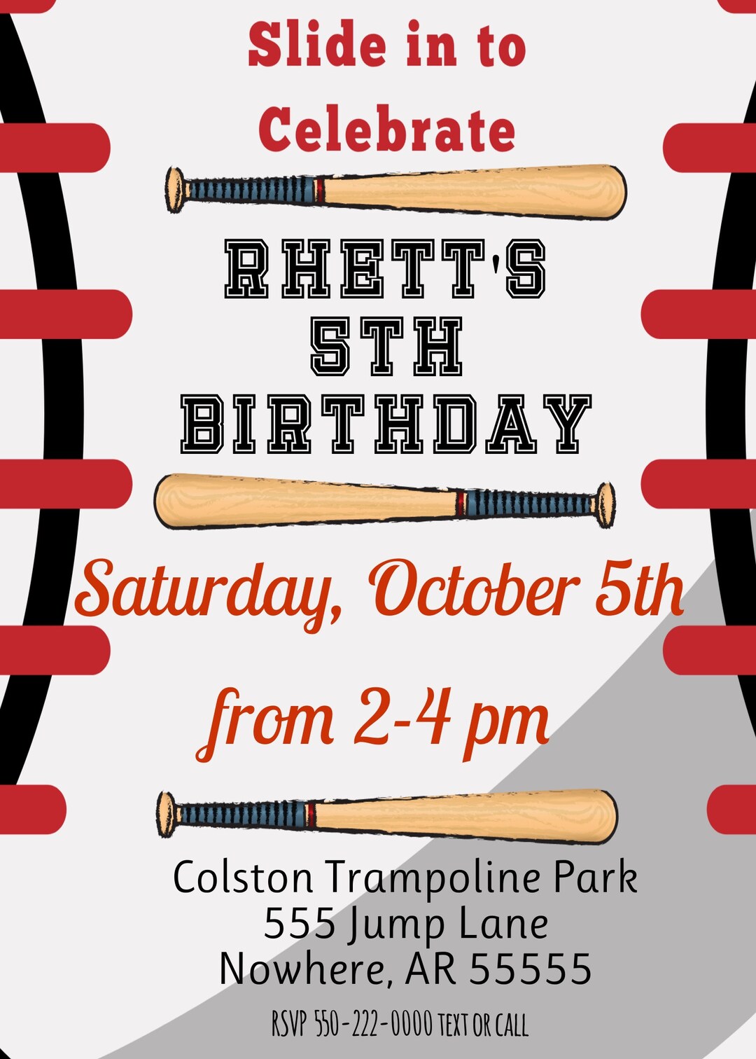 Baseball Birthday Invitation Personalized, Baseball Digital Editable ...