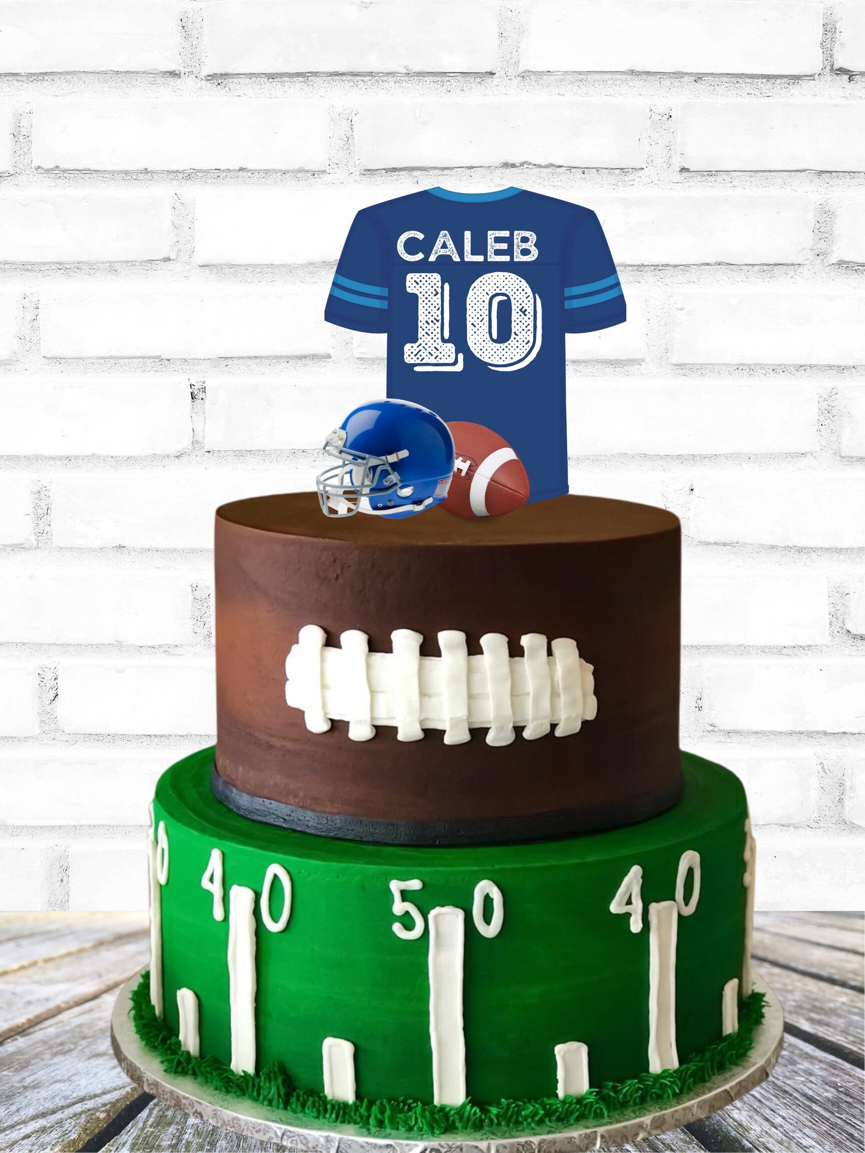Custom Football Uniform Cake Topper Personalized Football - Etsy