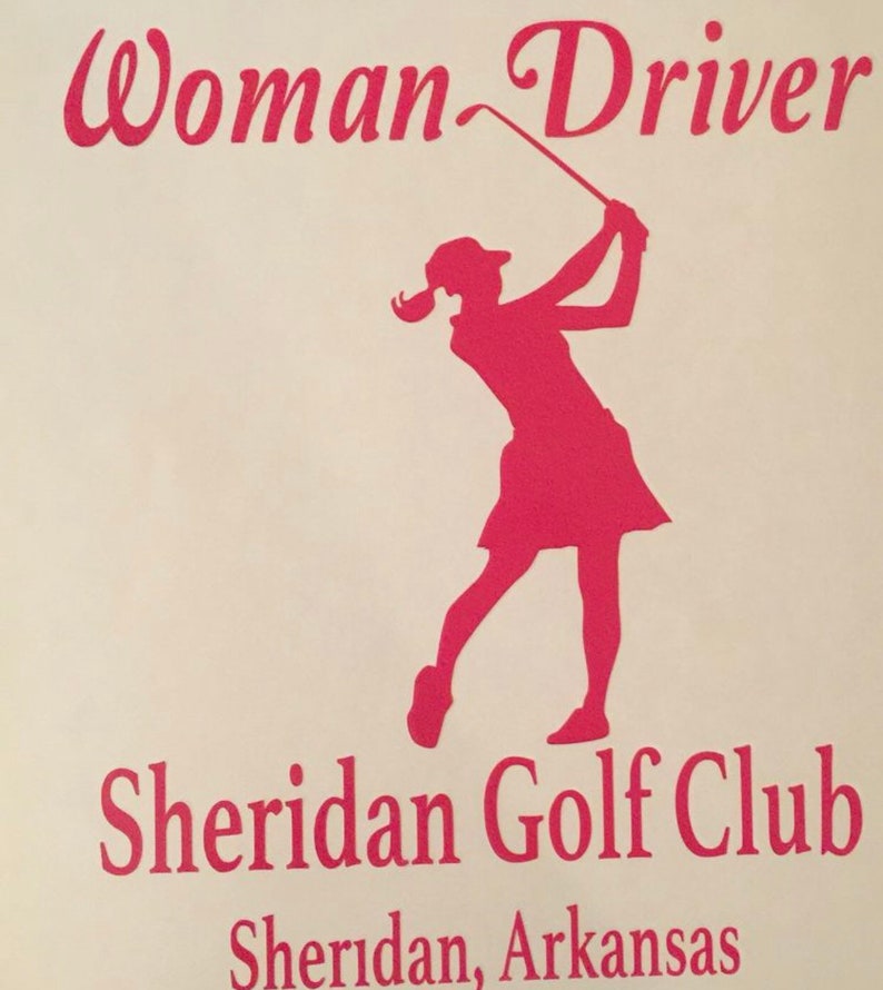 Personalized Woman Driver Golf Decal, Golf Cart Decal for Women, Lady ...