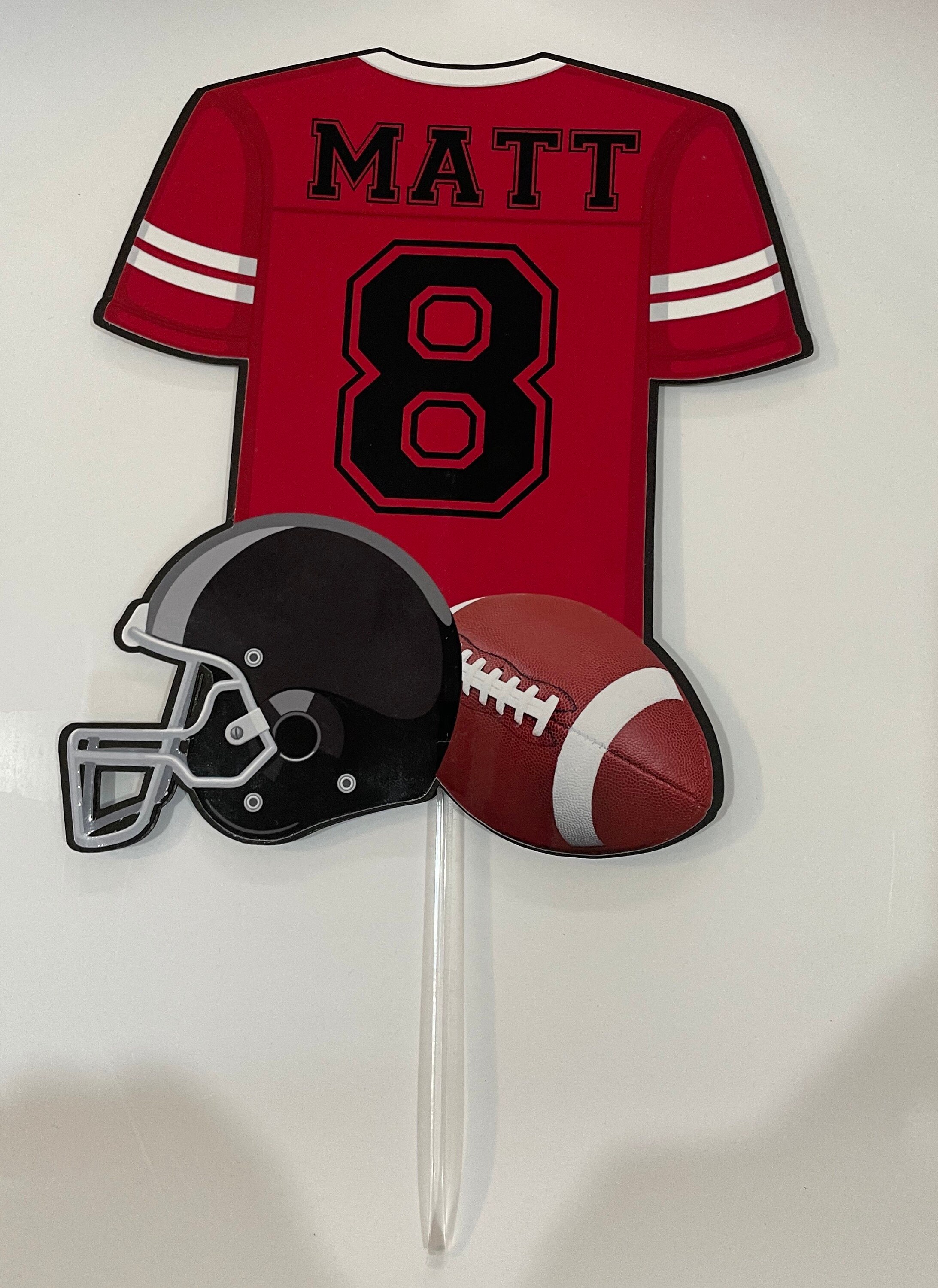 Custom Football Uniform Cake Topper Personalized Football - Etsy